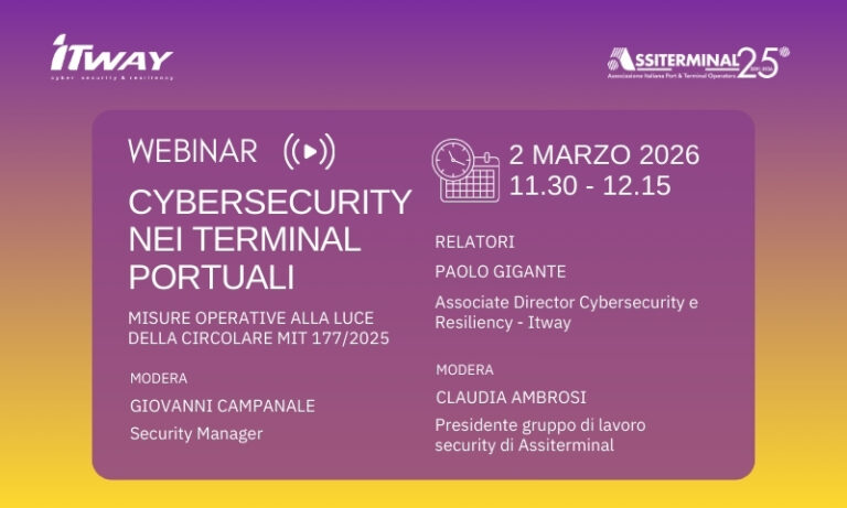 Webinar “Cybersecurity nei Terminal Portuali – Misure operative alla ...